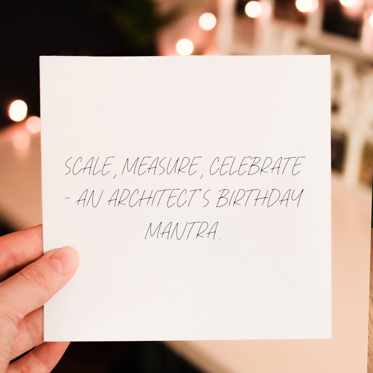Scale, measure, celebrate - An architect's birthday mantra. Greeting Card